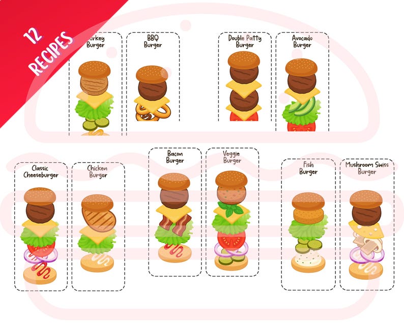 Burger Craft Activity | Cut and Paste Worksheets for Kids | Pretend ...
