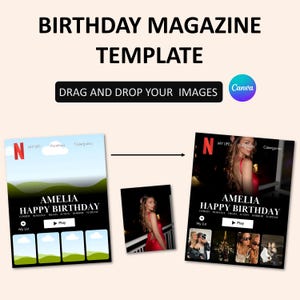Editable Birthday Magazine Template | Canva Keepsake Gift (PDF) - Etsy