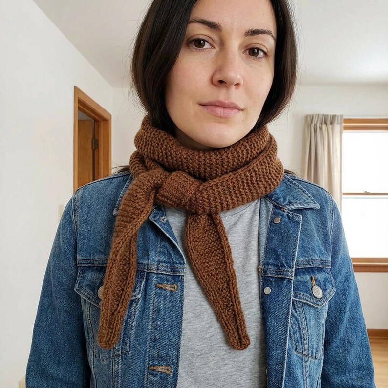 Easy Knit Neck Scarf Pattern – Beginner DIY Project PDF (english ...