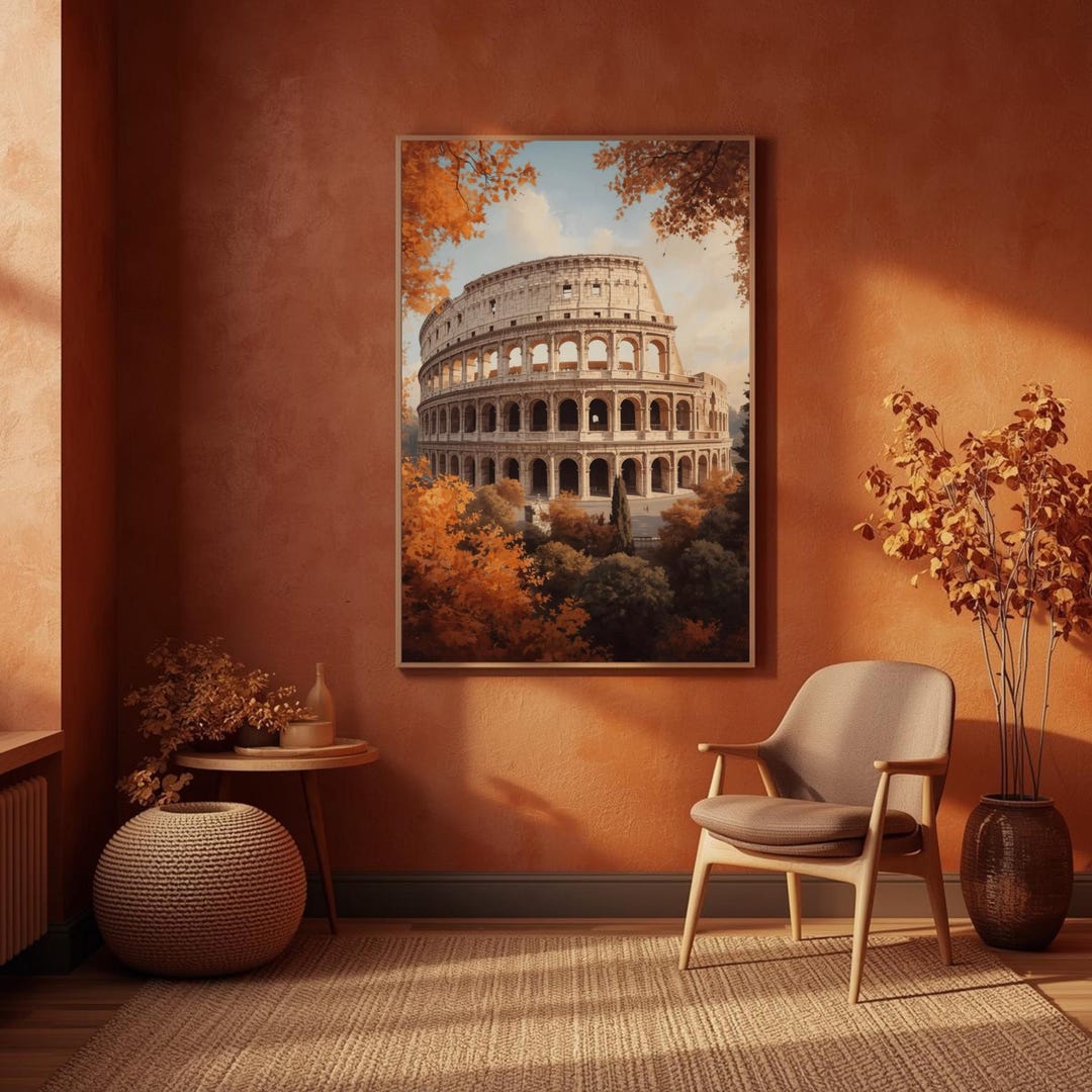 Colosseum Printable Wall Art, Rome Wall Art, Colosseum Oil Painting ...