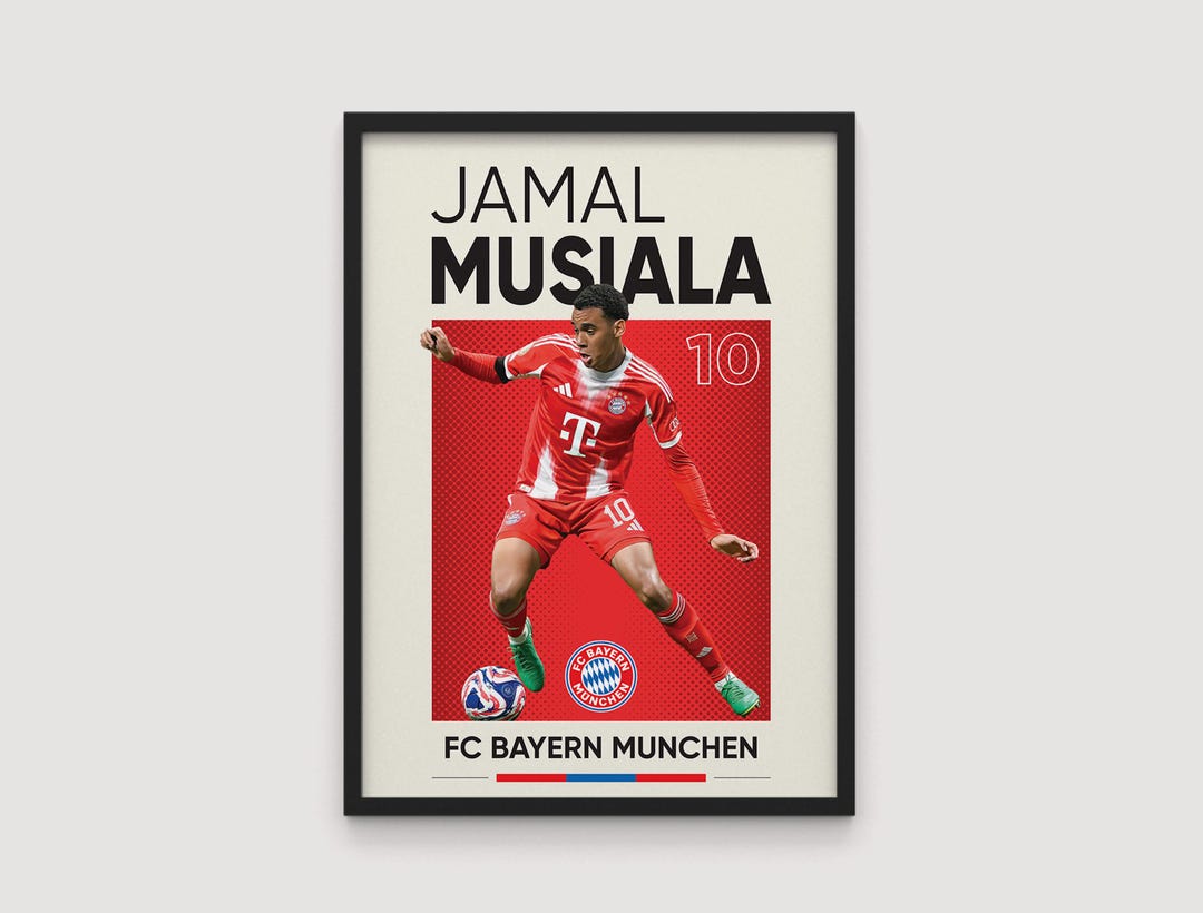 Jamal Musiala Poster, Jamal Musiala Art Print, Jamal Musiala Wall Art ...