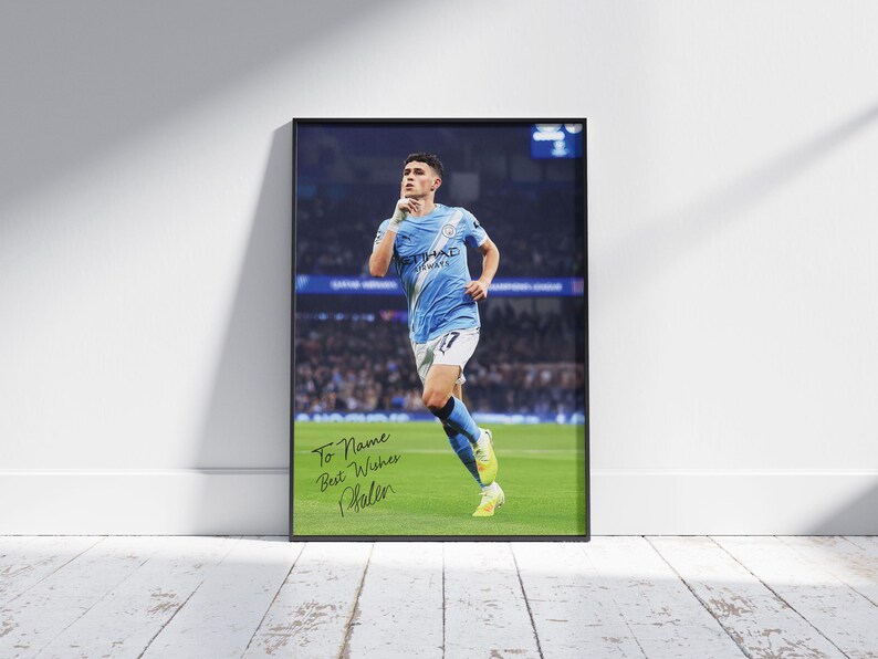 Personalized Phil Foden – Custom Name Print With Phil Foden’s Signature ...