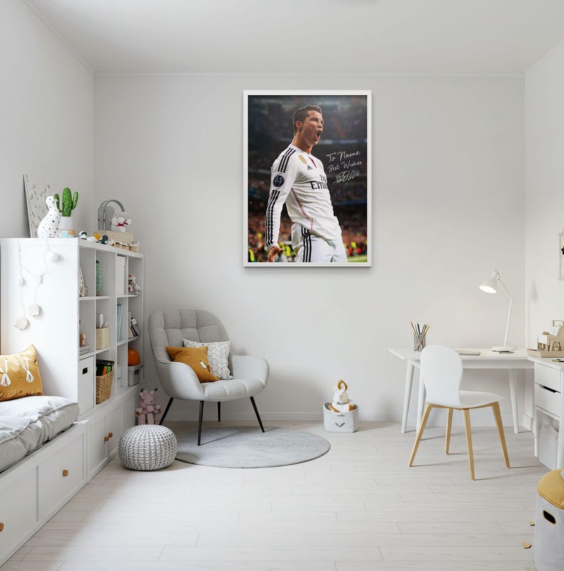 Personalized Cristiano Ronaldo Poster – Custom Name Print With Ronaldo ...