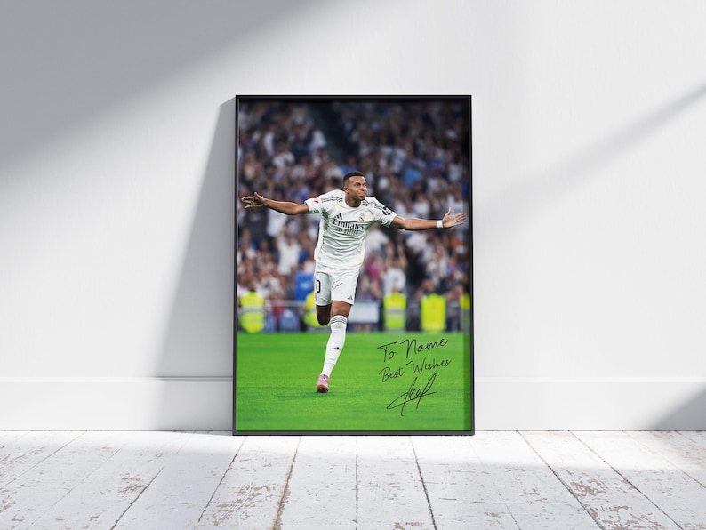 Personalized Kylian Mbappe Poster – Custom Name Print With Mbappe’s ...
