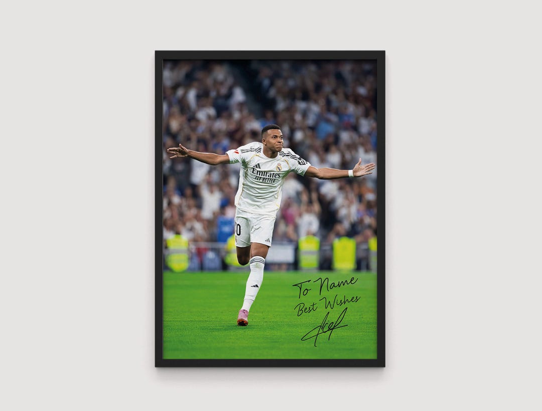 Personalized Kylian Mbappe Poster – Custom Name Print With Mbappe’s ...