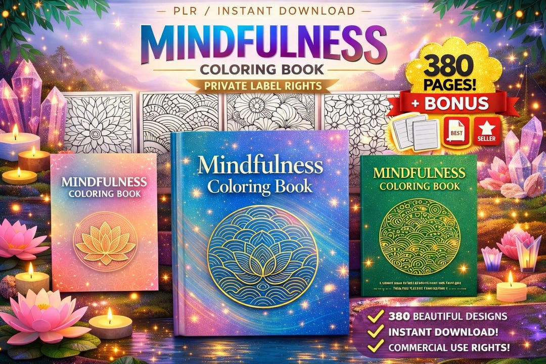 Mindfulness Coloring, Mindful Pattern Coloring Book, Stress Relief ...