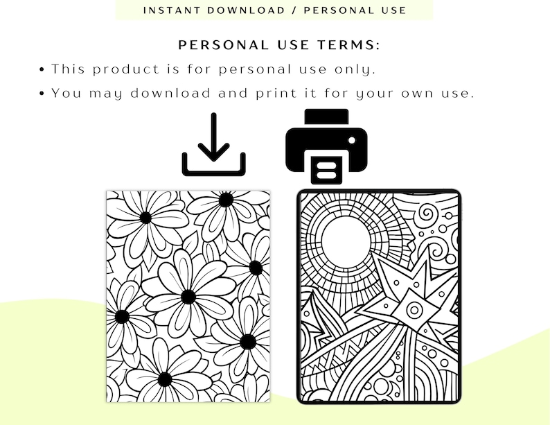 Therapeutic Pattern Coloring Book Bundle, Printable, Comforting Pattern ...
