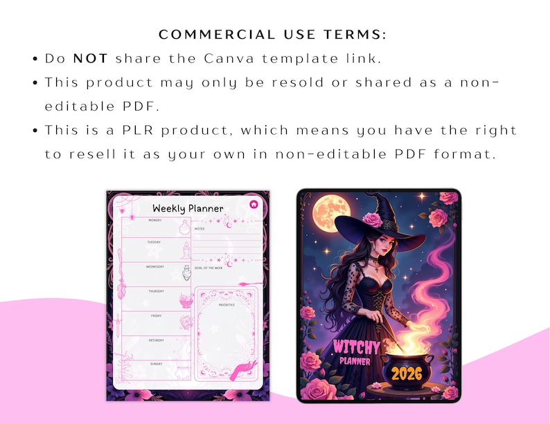2026 Witch Planner, 51-page Hyperlinked Digital Grimoire, Moon Calendar ...