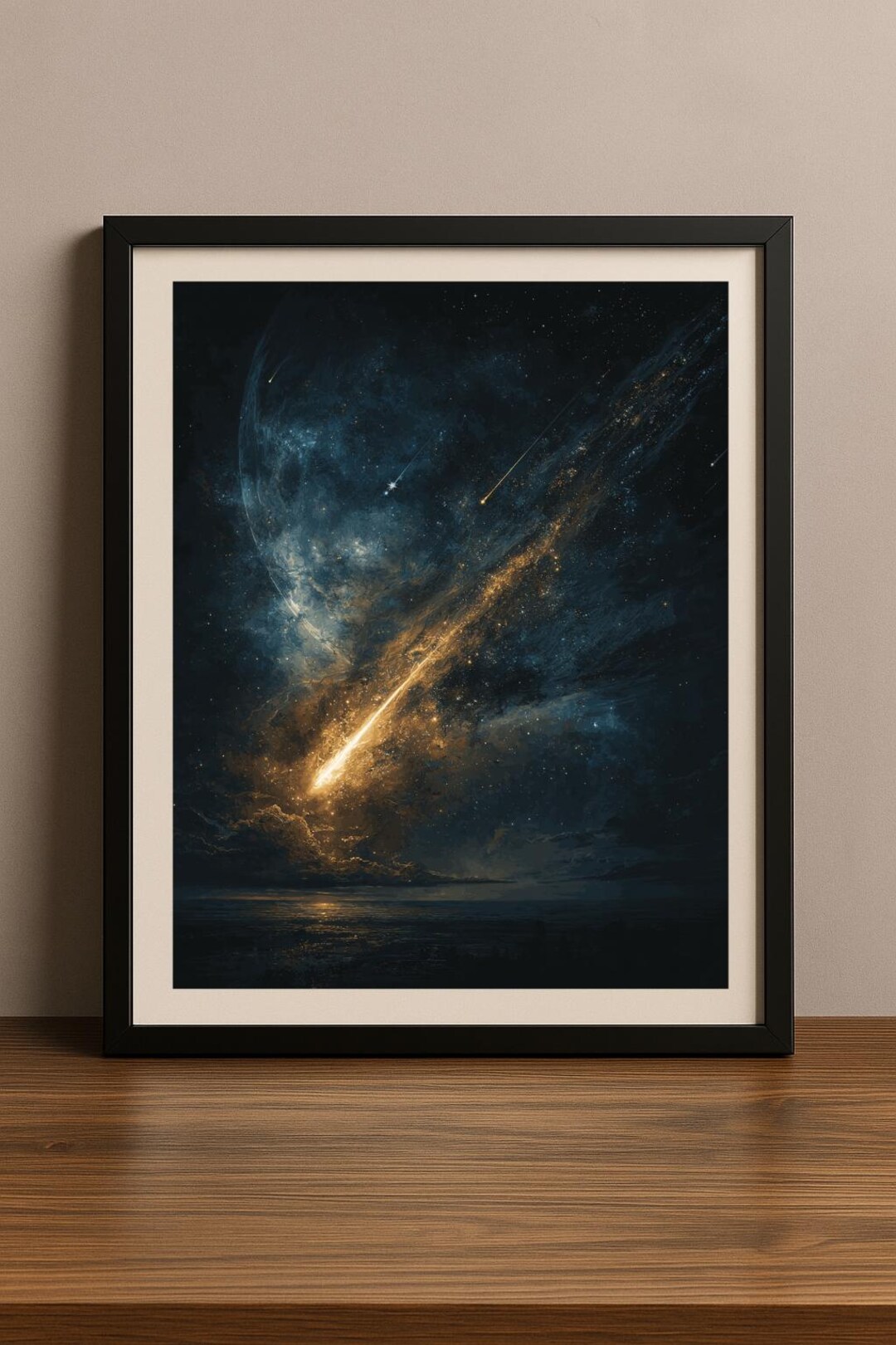Fiery Comet Poster: Matte Astronomy Wall Art - Etsy