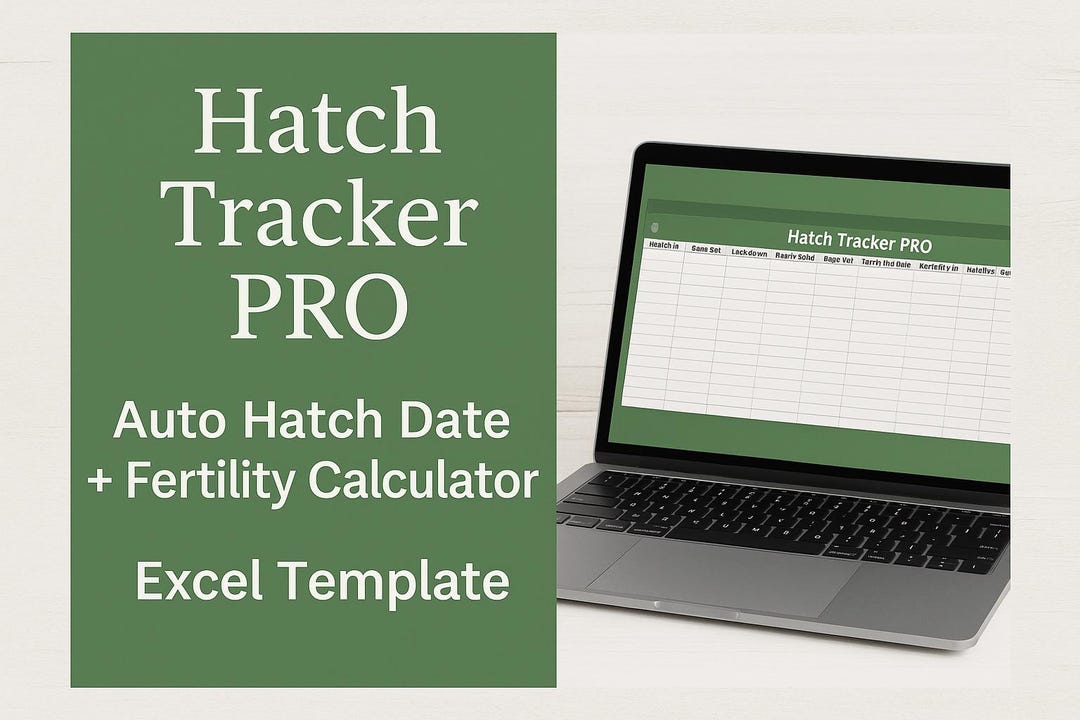Egg Incubation Log Template | Excel Farm Tool for Chicken Breeders and ...