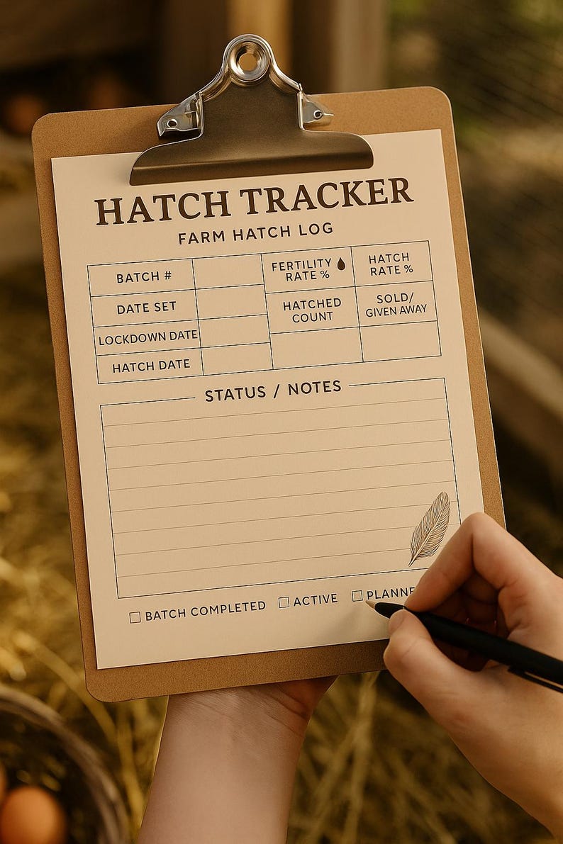 Chicken Hatch Tracker Printable: Farm & Homestead Egg Incubation Log ...