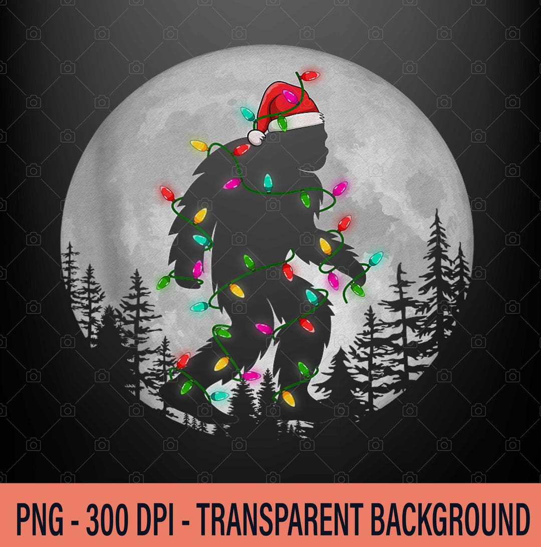 Merry Christmas Bigfoot PNG, Girly Christmas Sublimation Design ...