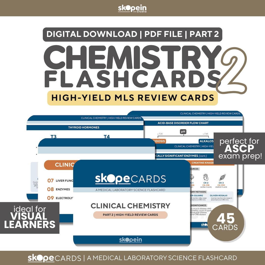 Clinical Chemistry Flashcards Part 2: ASCP MLS Exam Study Guide ...