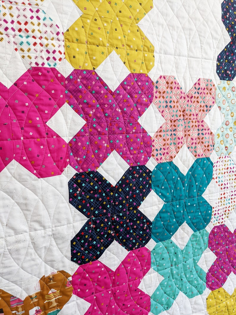 X Quilt Pattern PDF *layer Cake Friendly* Centrum by Slightly Biased ...
