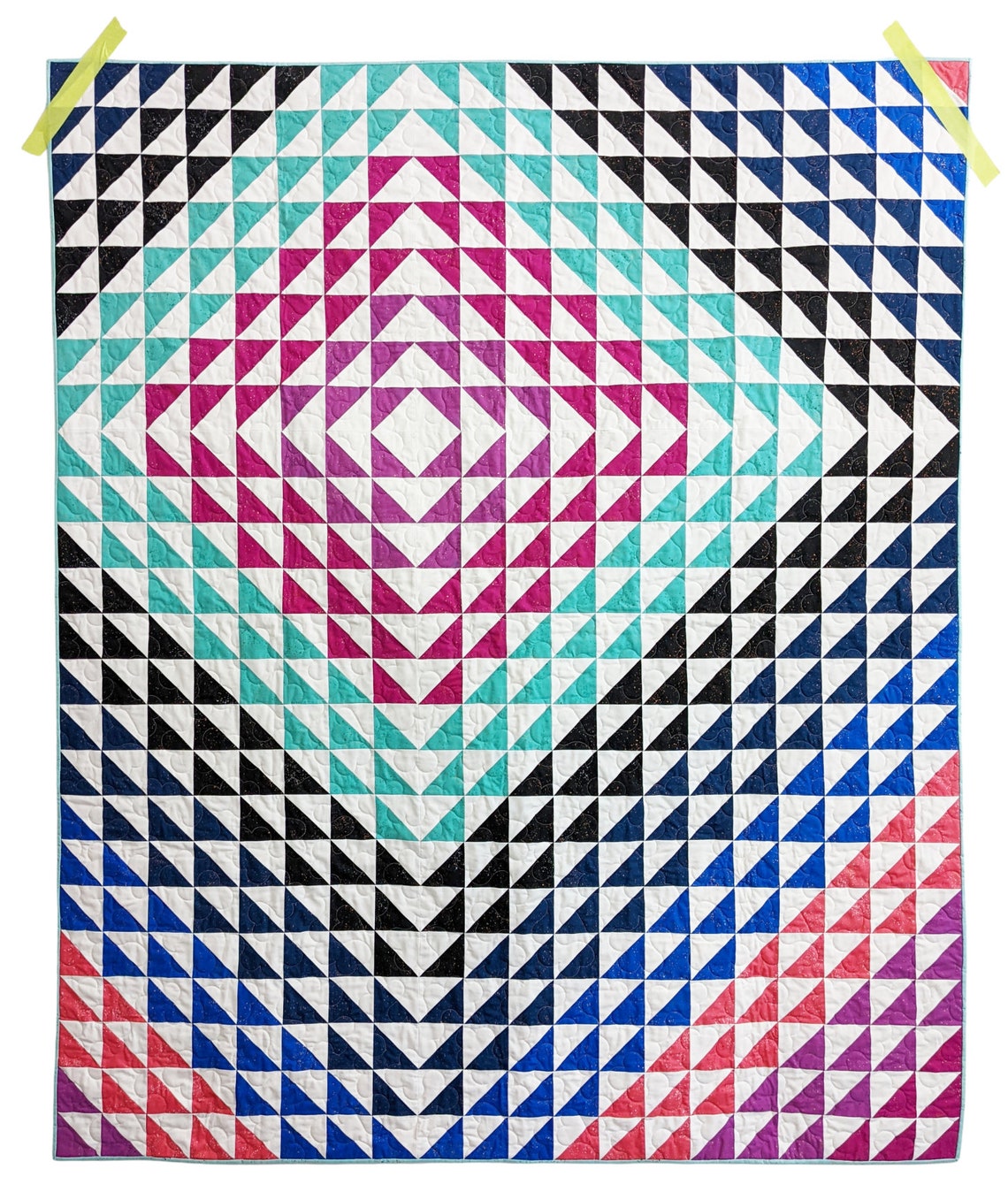 Triangle Quilt Pattern PDF fat Quarter Friendly Wavelet by Slightly ...