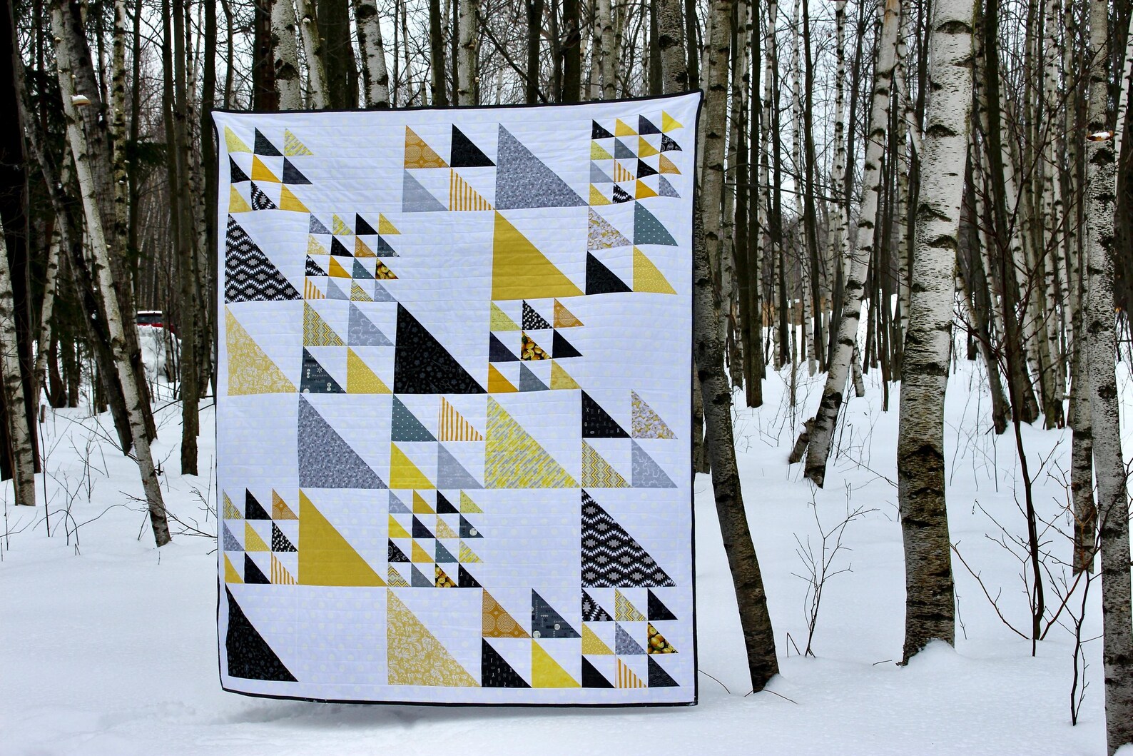 Triangle Quilt Pattern PAPER *fat Quarter Friendly* Vertex by Slightly ...
