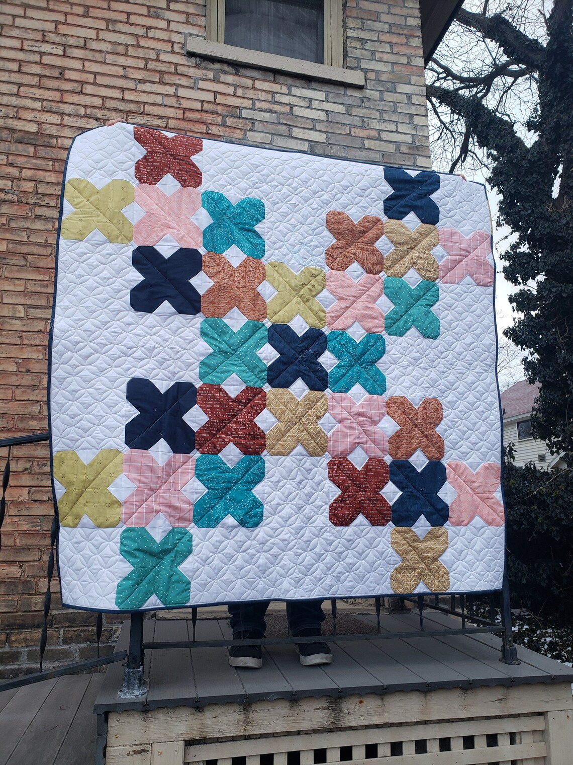X Quilt Pattern PDF layer Cake Friendly Centrum by Slightly Biased ...