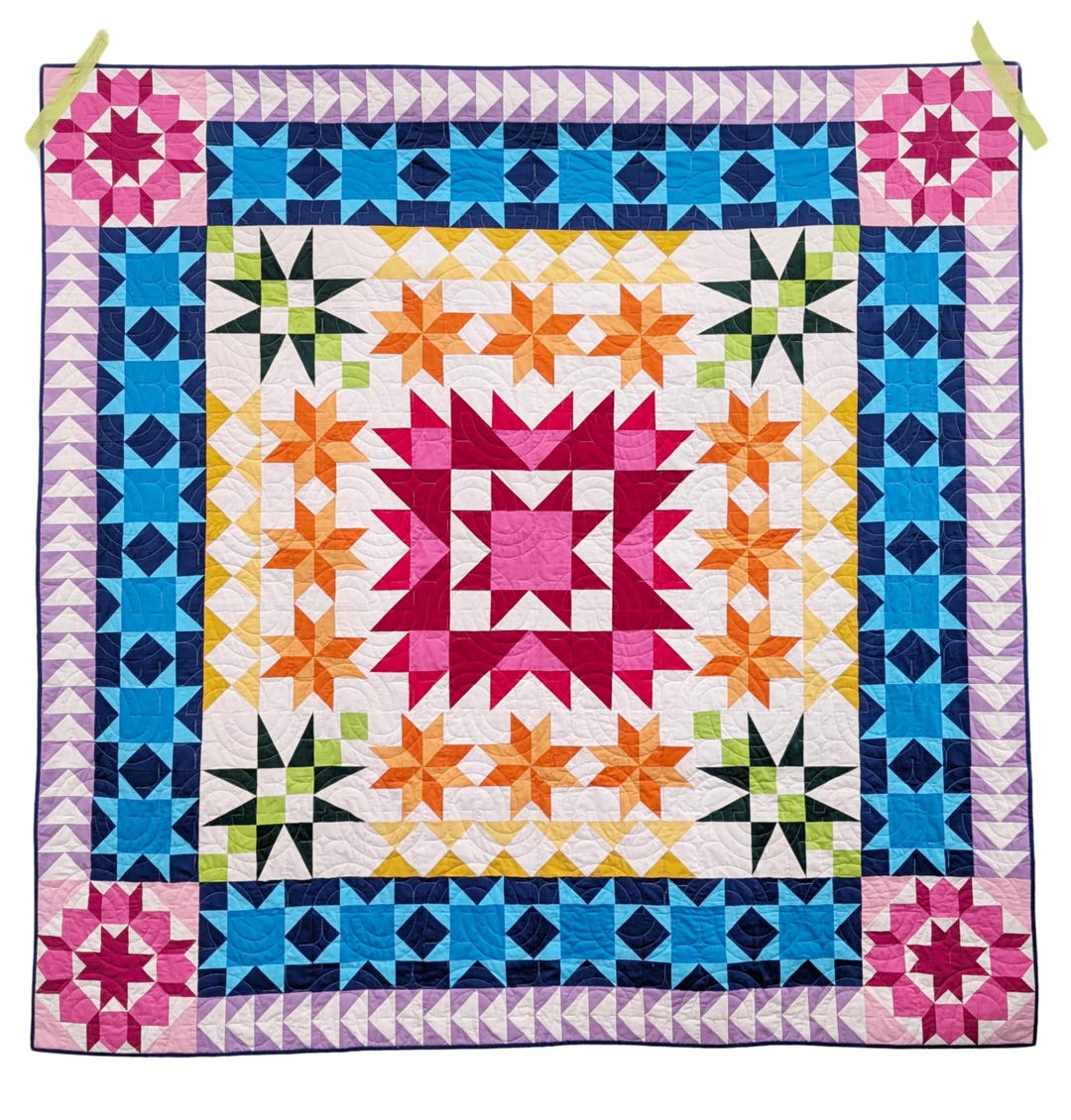 Star Medallion Quilt Pattern PDF *scrap Friendly* Study of Stars by ...