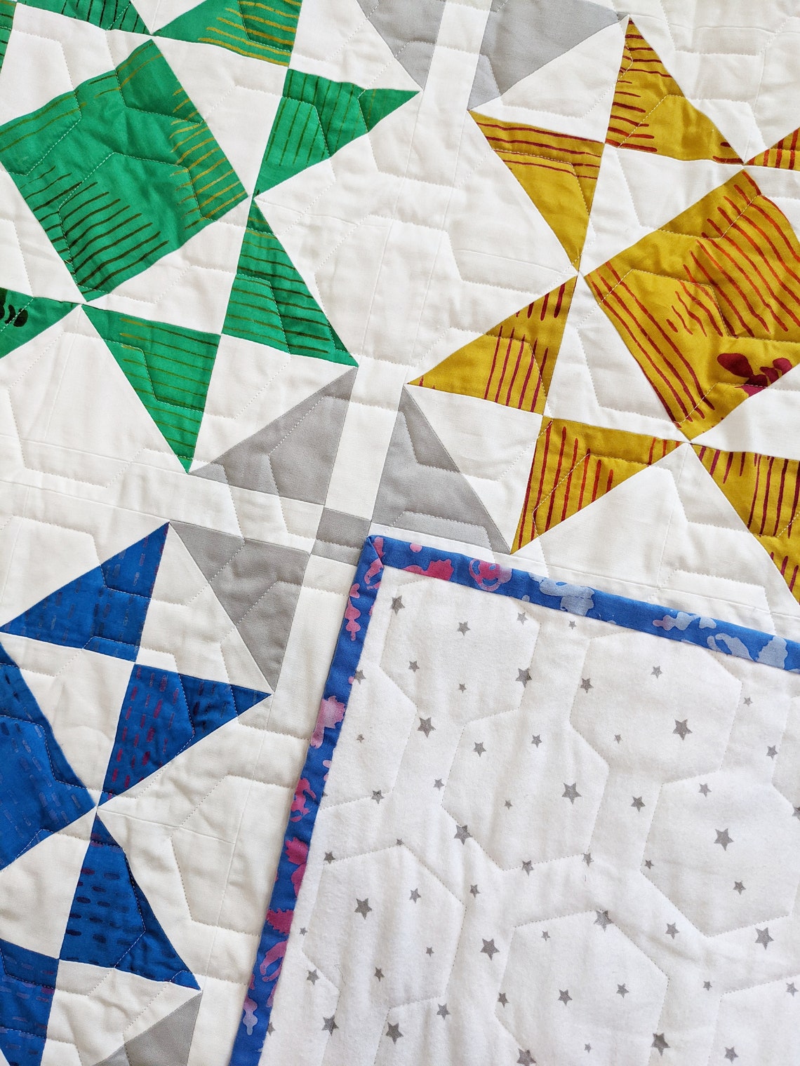 Star Quilt Pattern PDF fat Quarter Friendly Luster by Slightly Biased ...