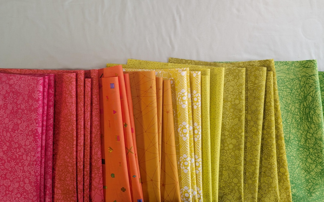 Citrus Pop Bundle of 8 Fat Quarters - Etsy