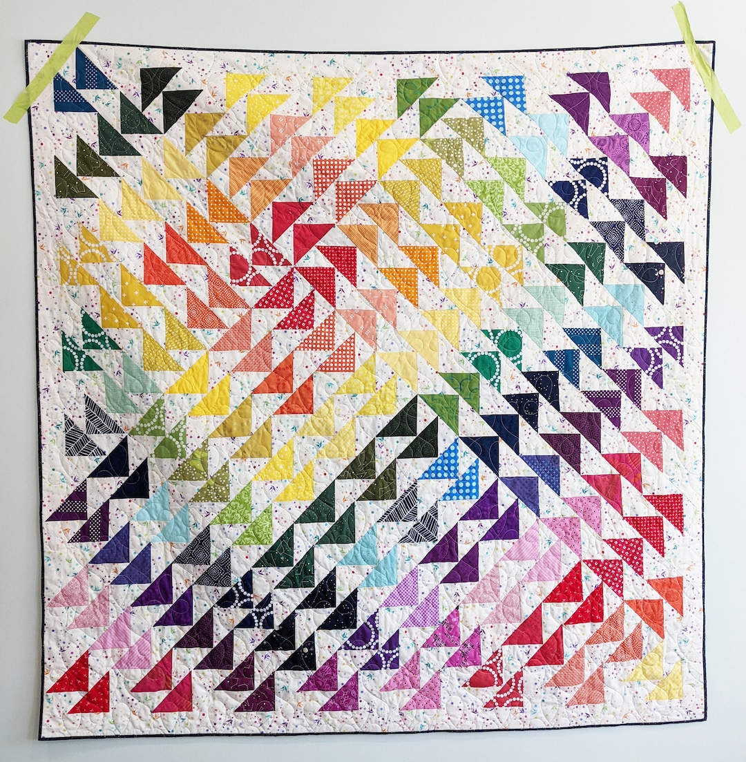 Triangle Quilt Pattern PDF *fat Quarter Friendly* Radian by Slightly ...