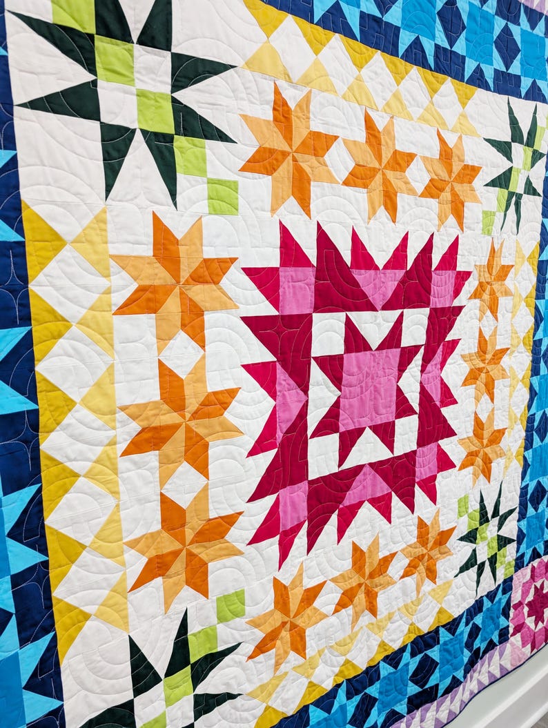 Star Medallion Quilt Pattern PDF *scrap Friendly* Study of Stars by ...