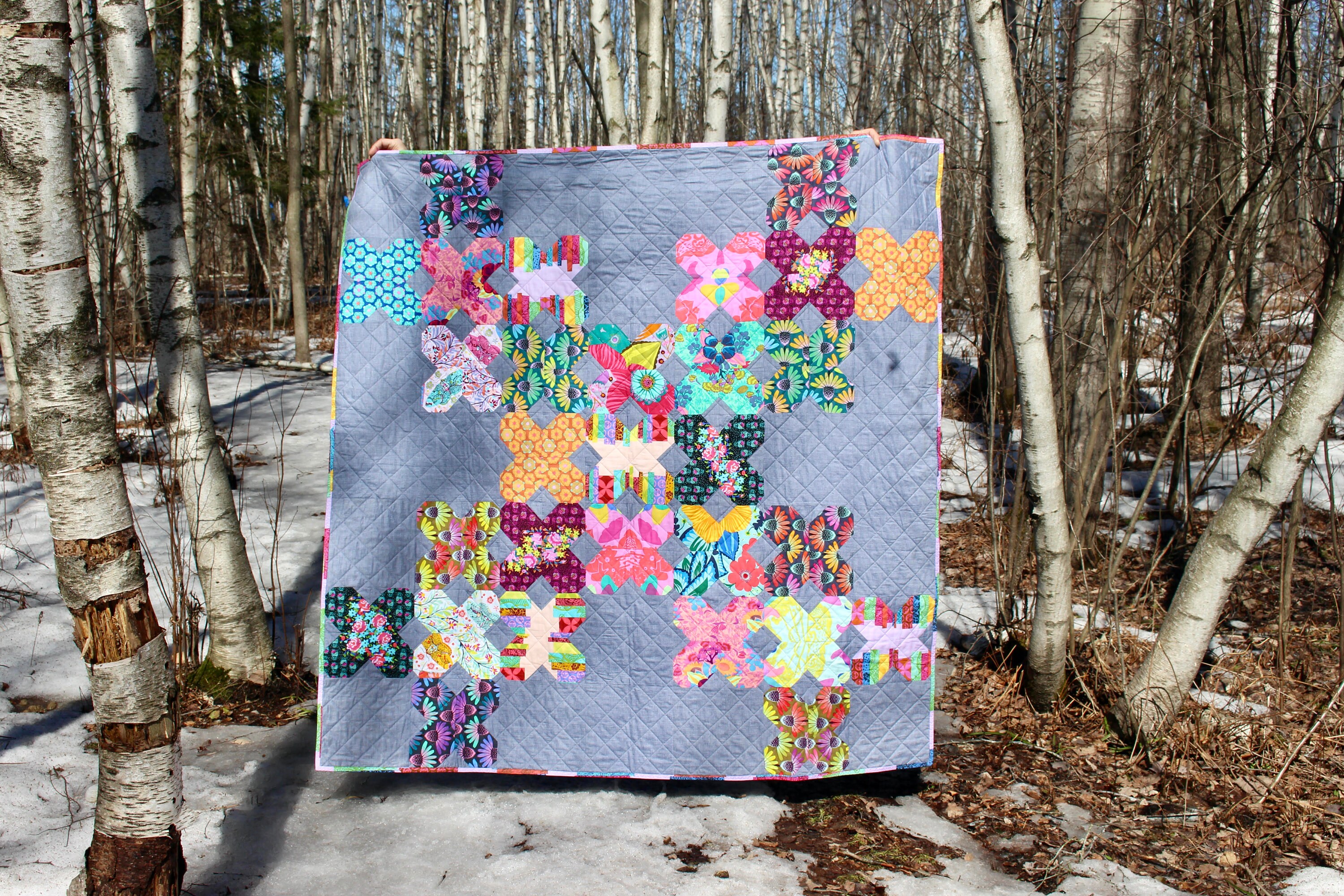 X Quilt Pattern PDF layer Cake Friendly Centrum by Slightly Biased ...