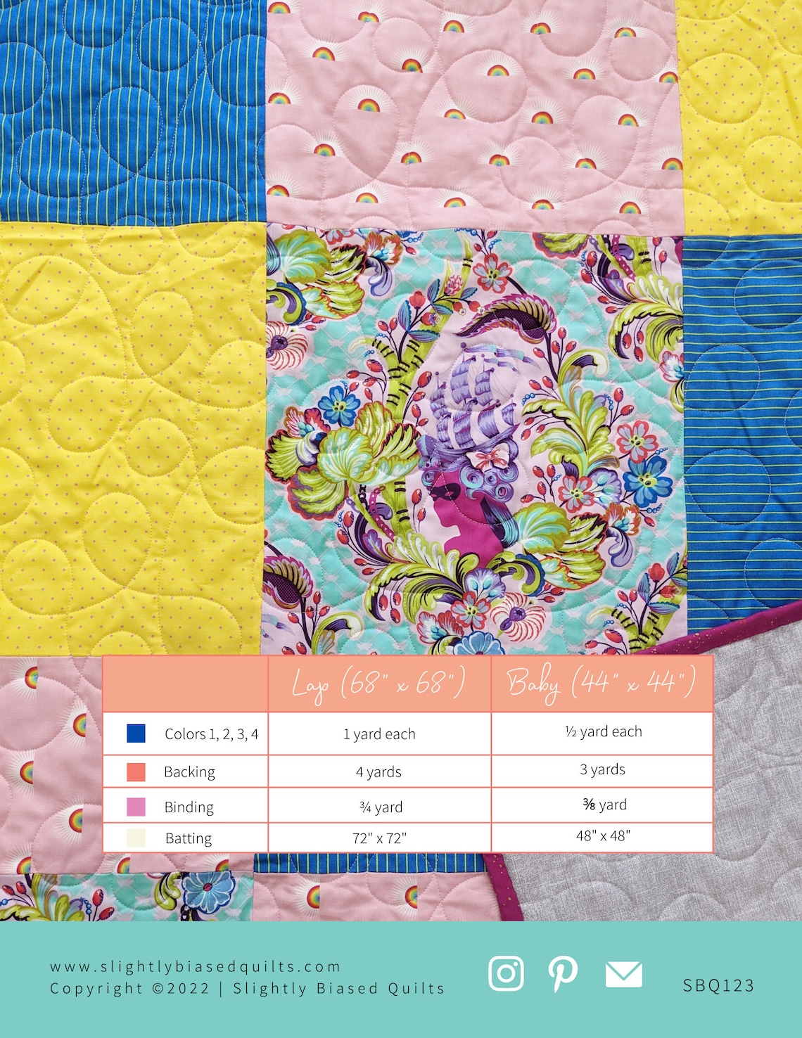 Large Print Quilt Pattern PDF scrap Friendly Blocker by Slightly Biased ...