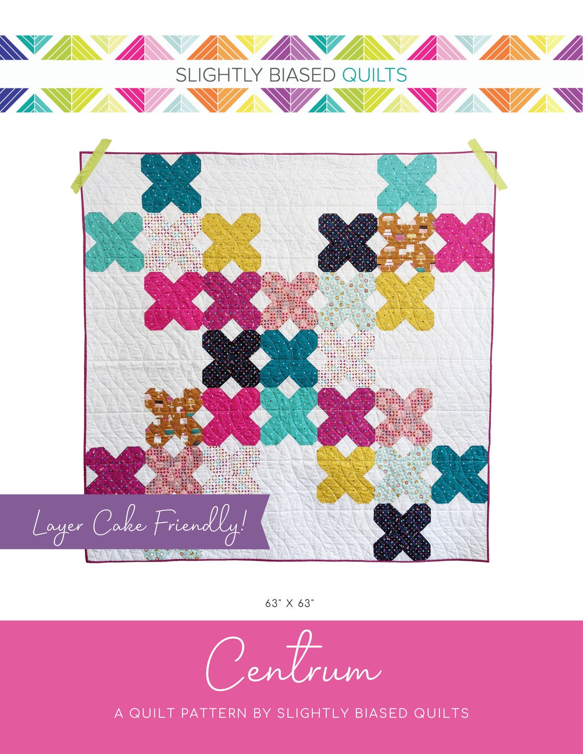 X Quilt Pattern PDF layer Cake Friendly Centrum by Slightly Biased ...