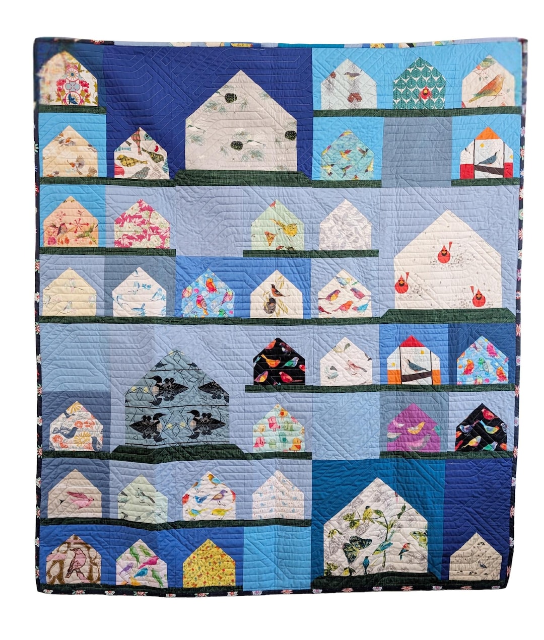 House Quilt Pattern PDF *fat Quarter Friendly* Nest by Slightly Biased ...