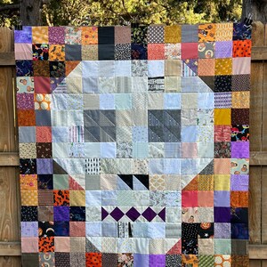 Skull Quilt Pattern PDF *scrap Friendly* Bonedigger by Slightly Biased ...