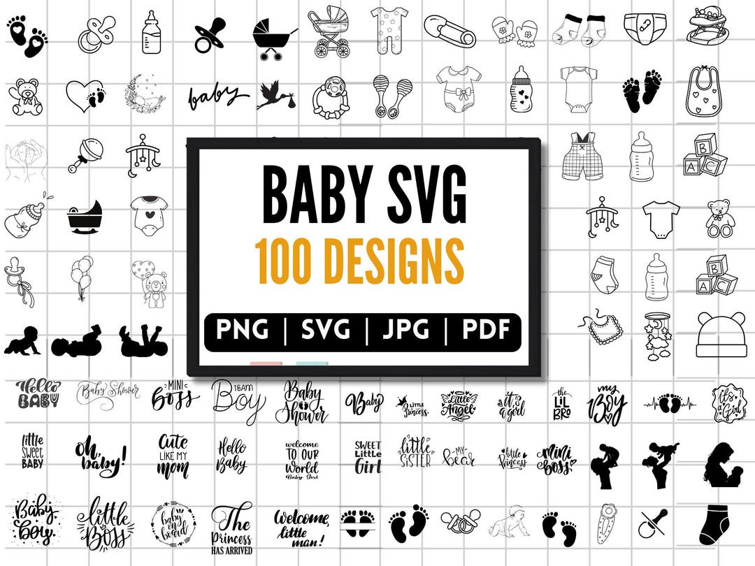 Baby SVG Bundle, Baby PNG Bundle, Baby Clipart, Baby SVG Cut Files for ...