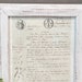 Antique Framed 19th Century French Document, 1816 French Legal Document ...