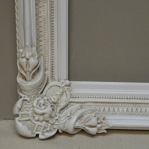 Vintage 14 X 20 White Frame, Ornate White Picture Frame, Frame for ...