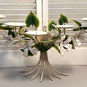 Vintage Shabby Chic Tole Floral Wall Sconce Candle Holders, Wall ...