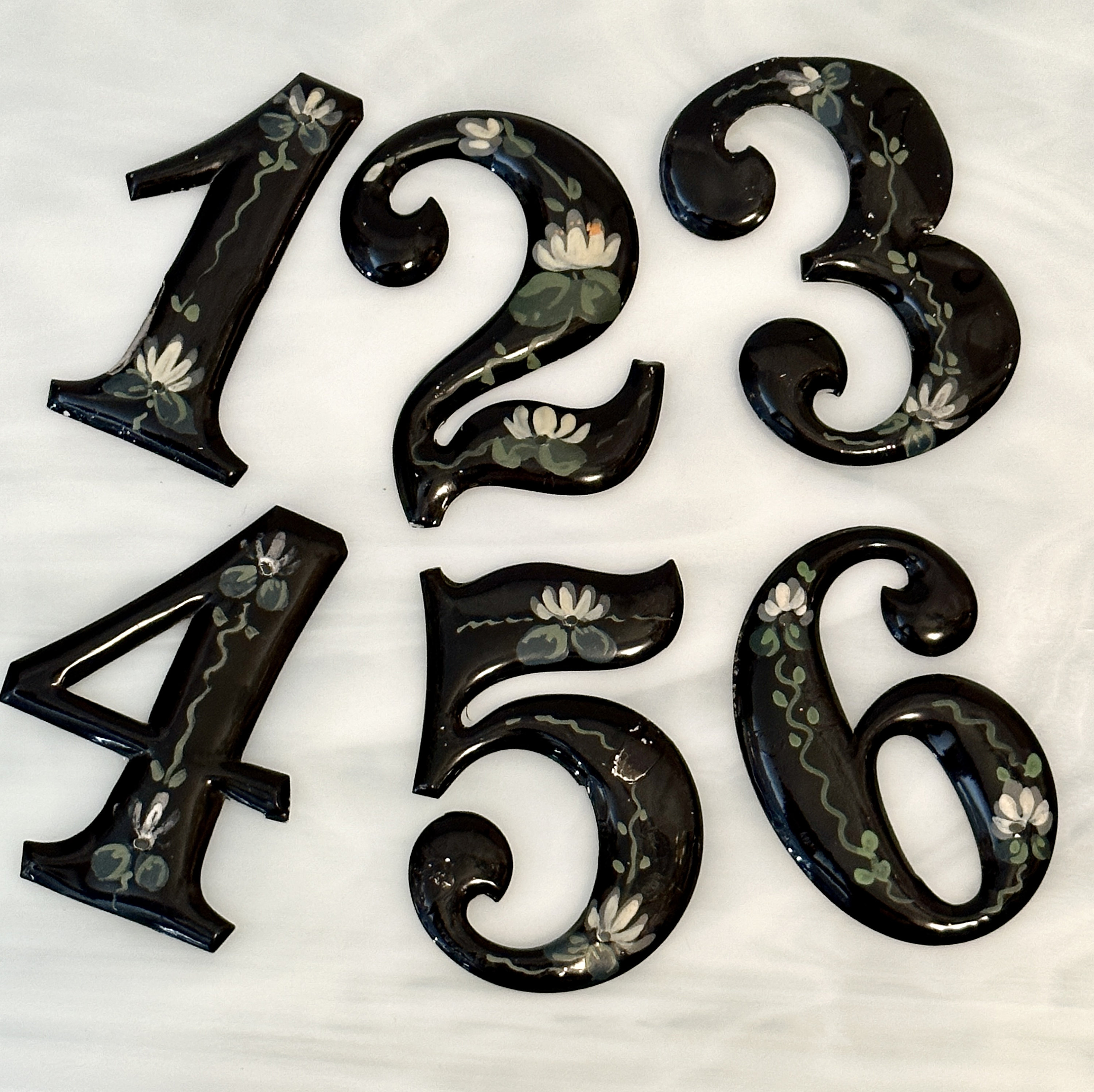 Vintage Hand Painted Contract Bridge Whist Card Table Numbers in ...
