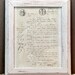 Antique Framed 19th Century French Document, 1816 French Legal Document ...