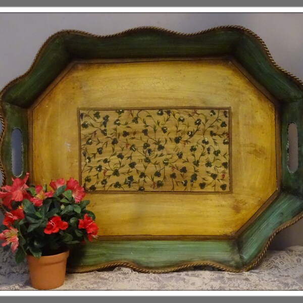 Tole Painted Tray - Etsy