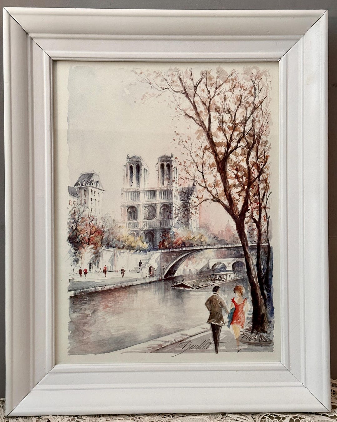 Vintage French Framed Paris City Scene, Signed Claude Ducollet ...
