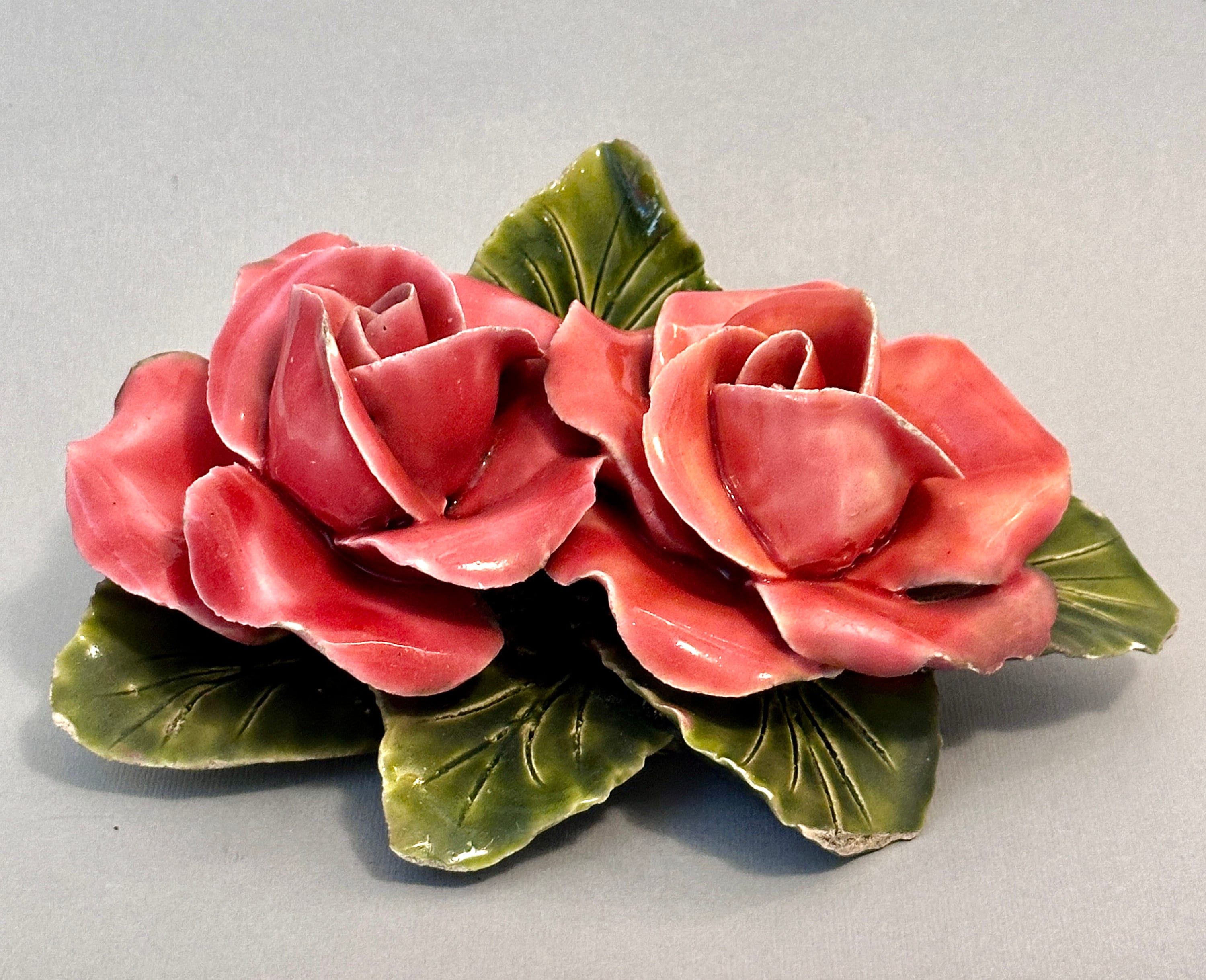 Vintage Majolica Roses, French Porcelain Roses, Antique Porcelain ...