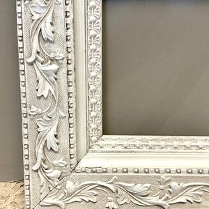 Vintage 8 X 10 White Frame, Ornate White 8x10 White Wood Frame, Wedding ...
