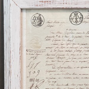 Antique Framed 19th Century French Document, 1816 French Legal Document ...
