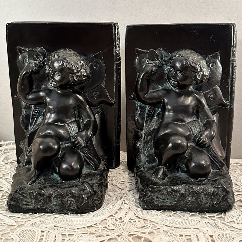 Cherub Bookends - Etsy
