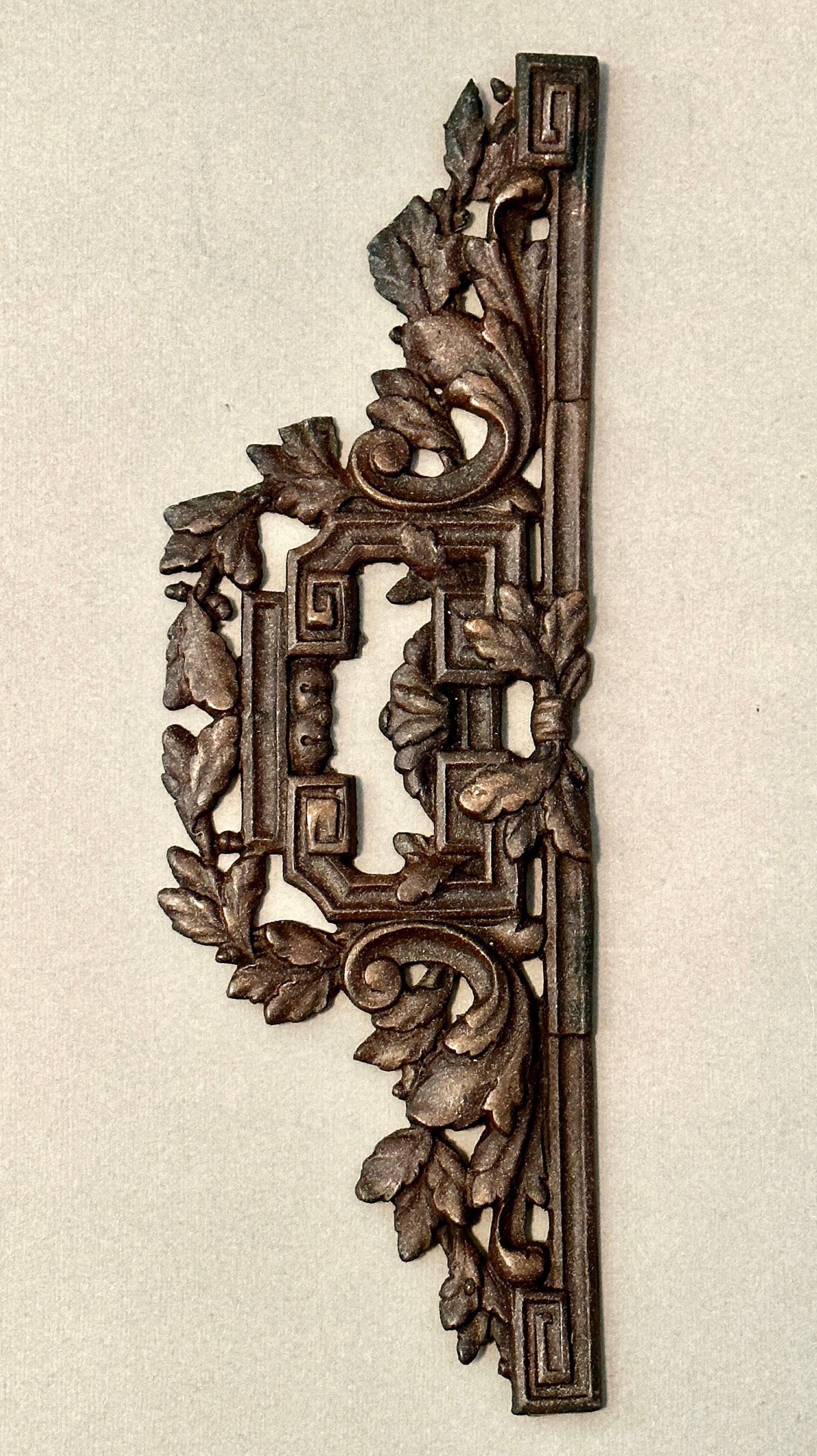 9.75 Antique French Keyhole Cover, Escutcheon, Door Back Plate Vintage ...
