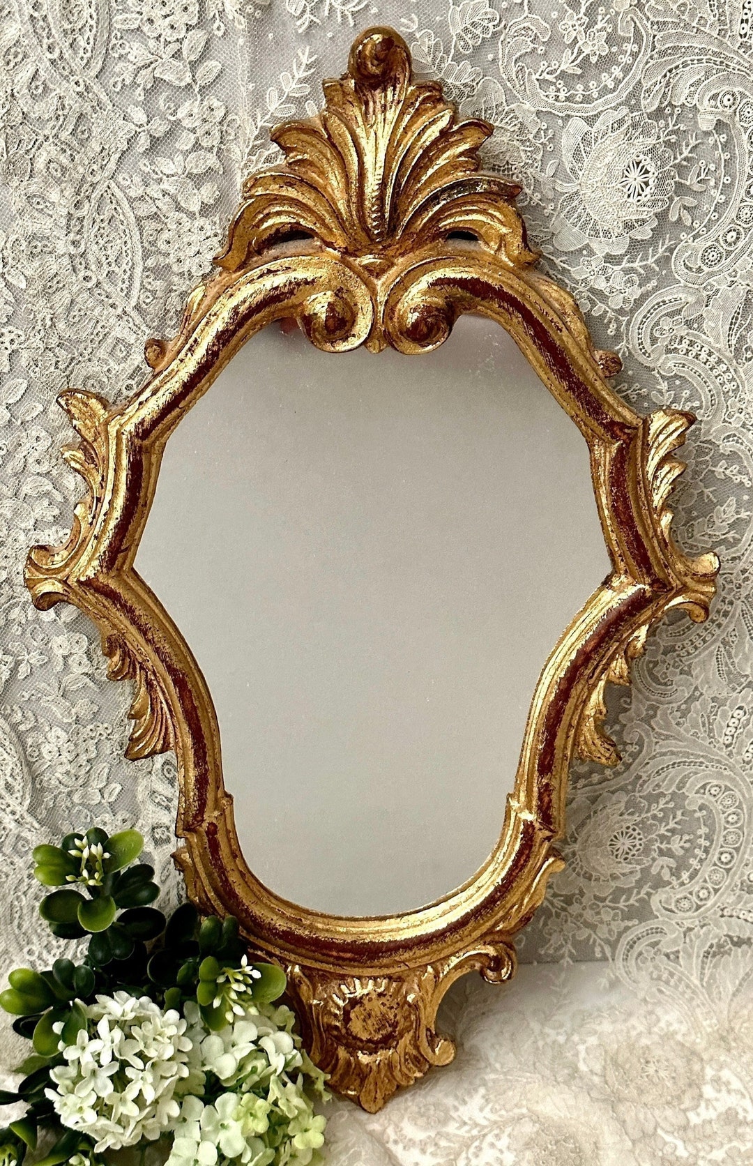 Vintage Italian Florentine Mirror, Florentine Italian Mirror, Made in ...