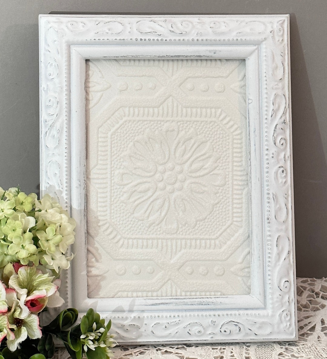 5 X 7 Vintage Distressed Frame With Glass & Easel Back, 5x7 Shabby Chic ...