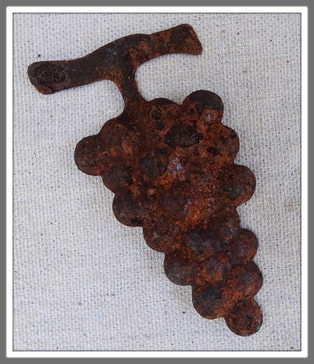 Vintage Rusty Crusty Grape Cluster, Salvage Fragment Grapes, Rusted ...