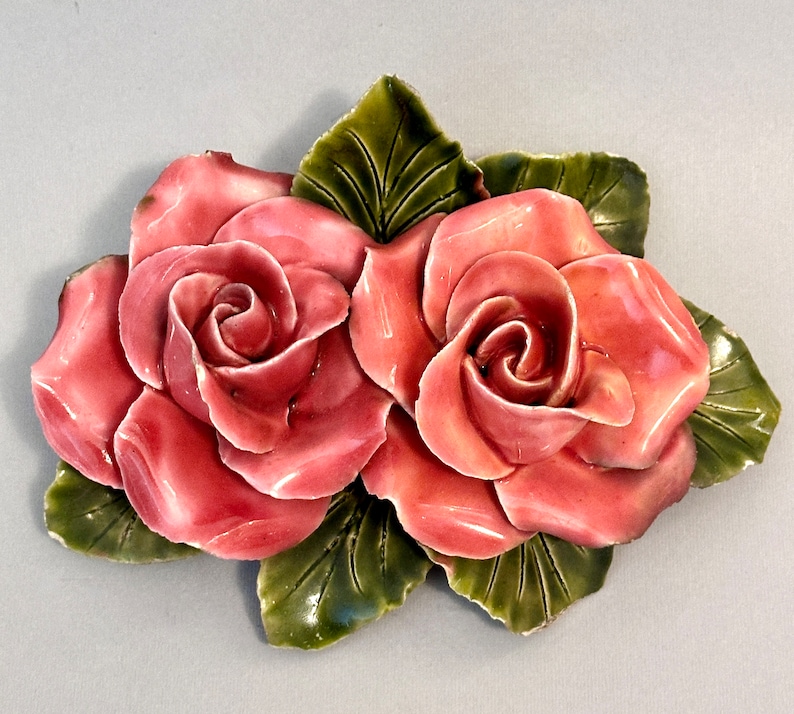 Vintage Majolica Roses, French Porcelain Roses, Antique Porcelain ...