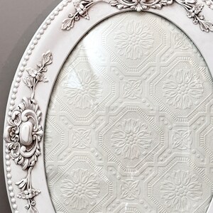 Antique 14 X 20 Oval White Frame With Glass, 14x20 Oval Picture Frame ...