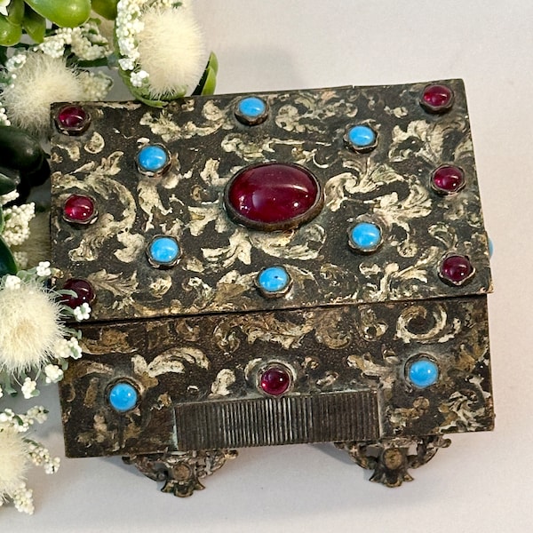 Jeweled Trinket Box - Etsy